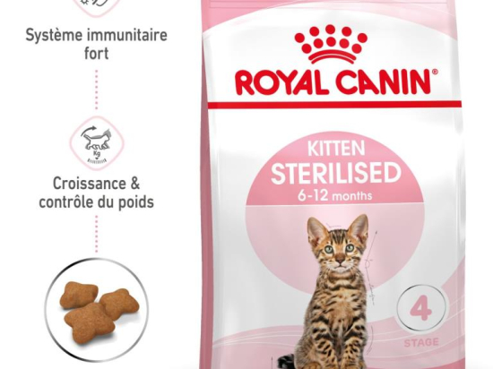 ROYAL CANIN KITTEN STERILISED CHATON STERILISE DE 6 A 12 MOIS 3,5KG ...